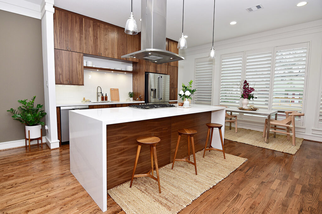 Contemporary Walnut Kitchen - Showplace Cabinetry