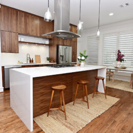 Contemporary Walnut Kitchen - Showplace Cabinetry