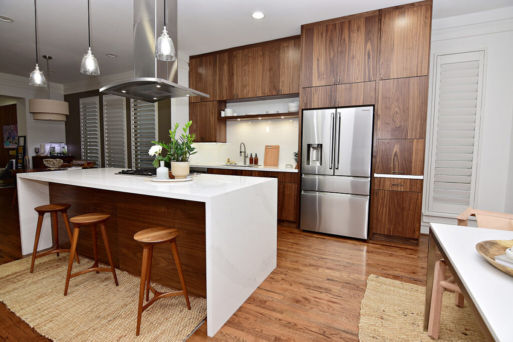 Contemporary Walnut Kitchen - Showplace Cabinetry