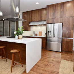 Contemporary Walnut Kitchen - Showplace Cabinetry