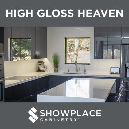High Gloss Grey & White Kitchen - Shiny Cabinets