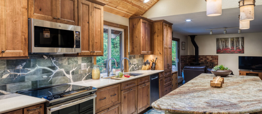 Rustic Wood Cabinets: Warm Wood Tones that add Charm
