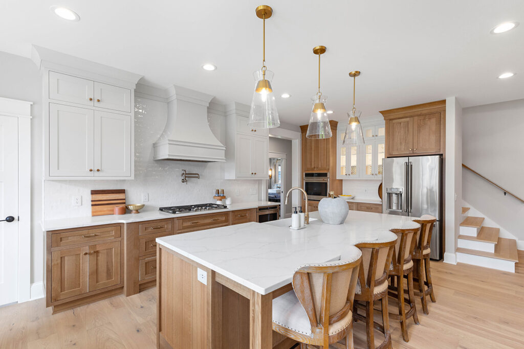 Brown & White Kitchen Cabinets in Forever Home by Showplace