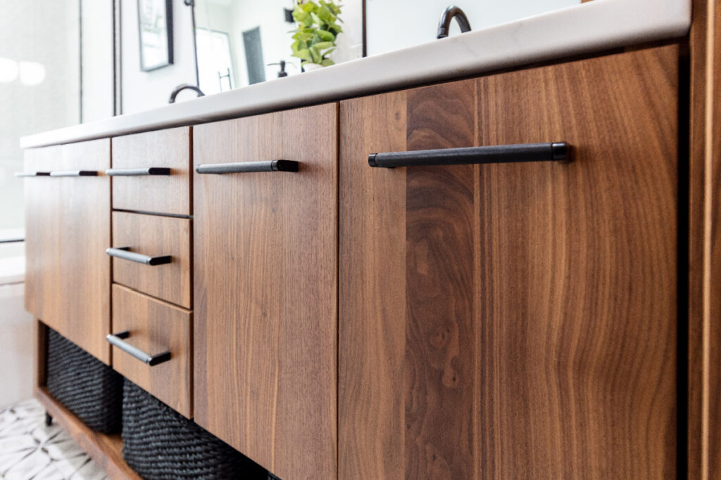 Custom Walnut Vanity Bathroom Idea - Showplace Cabinetry
