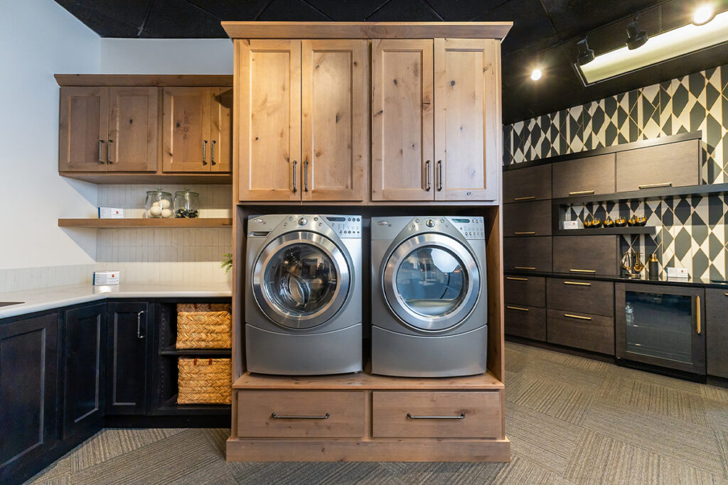 Two Tone Laundry Display - Showplace Cabinetry
